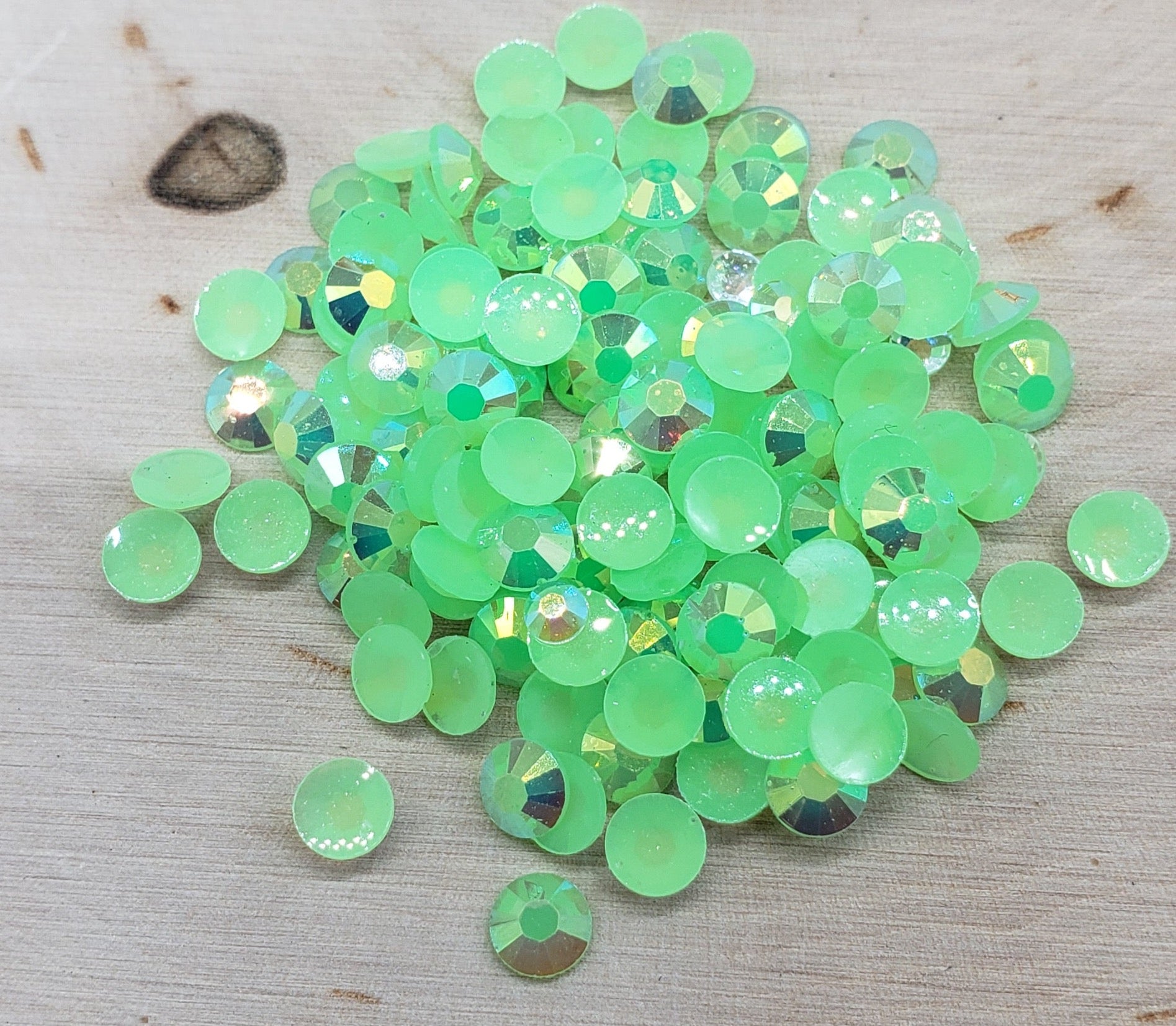 Lime Green Jelly (Resin) Rhinestones – Charmed By TJ