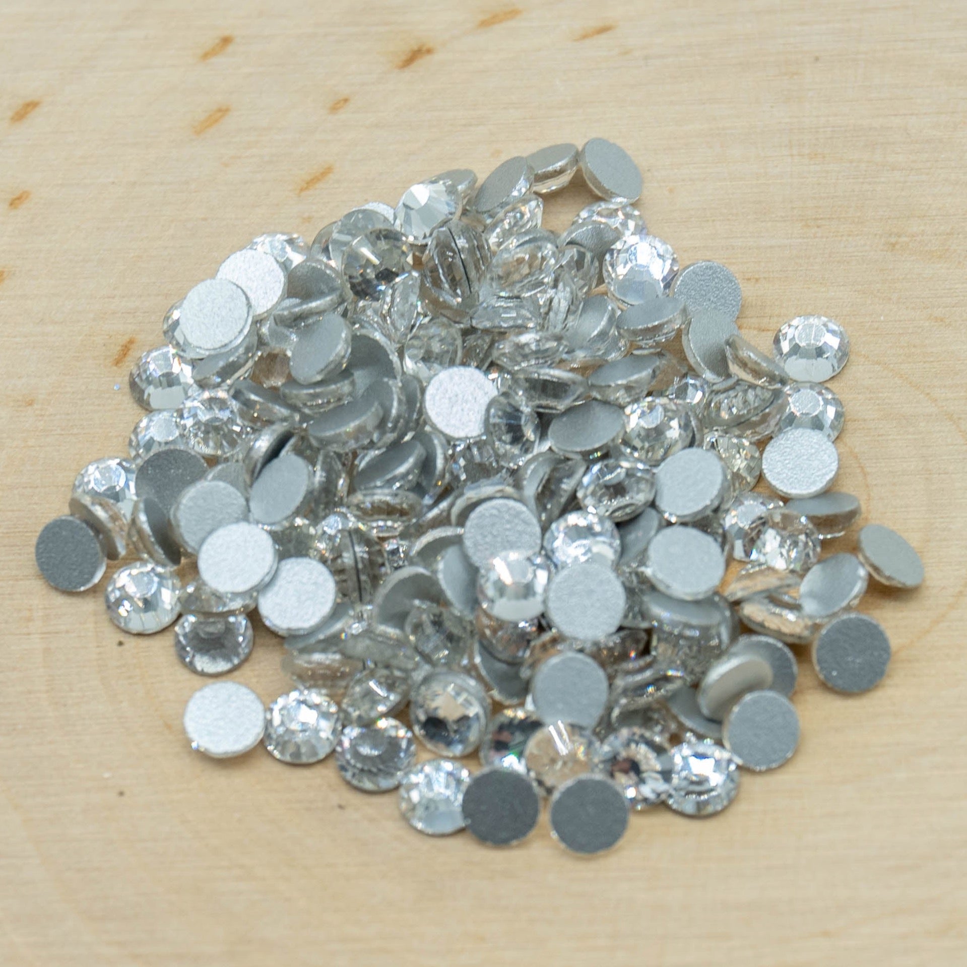 Crystal Clear Glass Round Flat Back Rhinestones – Charmed By TJ